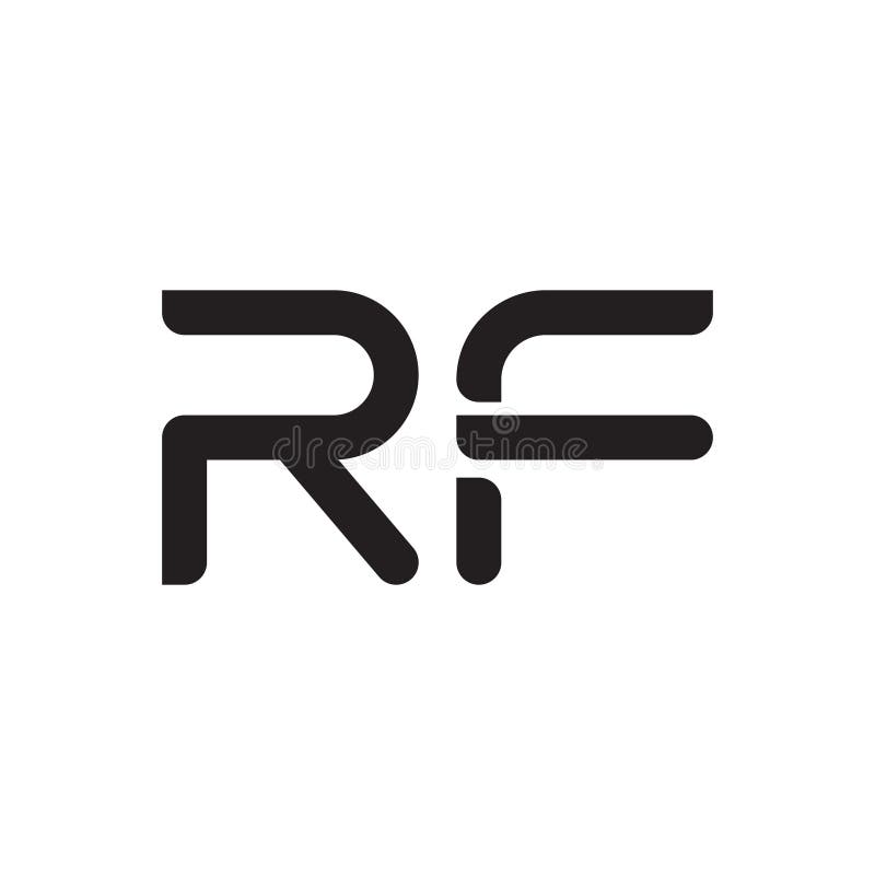 Icono Del Logotipo Del Vector De Letra Inicial De Rf Ilustración del ...