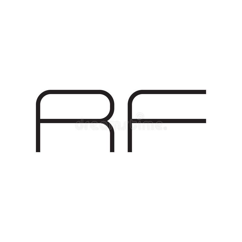Icono Del Logotipo Del Vector De Letra Inicial De Rf Ilustración del ...