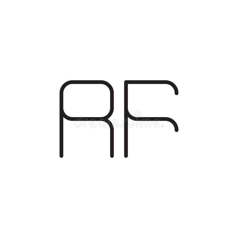 Icono Del Logotipo Del Vector De Letra Inicial De Rf Ilustración del ...