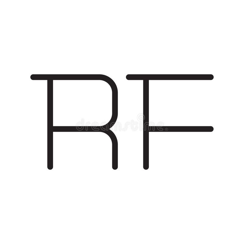 Icono Del Logotipo Del Vector De Letra Inicial De Rf Ilustración del ...