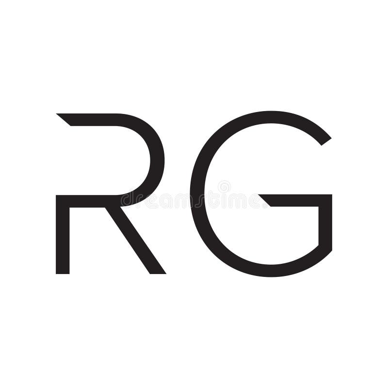 Icono Del Logotipo Del Vector De Letra Inicial De Rg Ilustración del ...