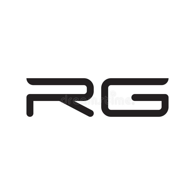 Icono Del Logotipo Del Vector De Letra Inicial De Rg Ilustración del ...