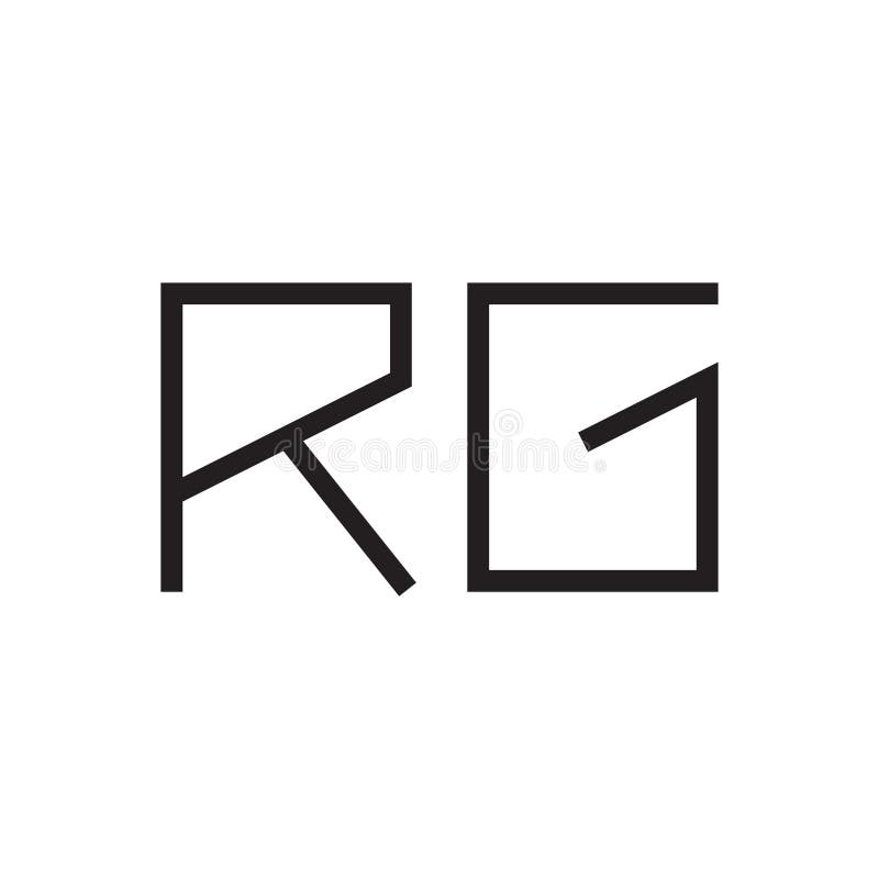 Icono Del Logotipo Del Vector De Letra Inicial De Rg Ilustración del ...