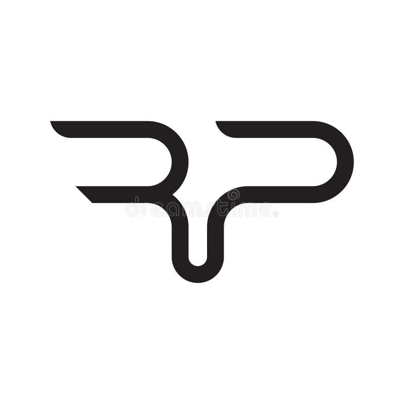 Icono Del Logotipo Del Vector De Letra Inicial De Rp Ilustración del ...