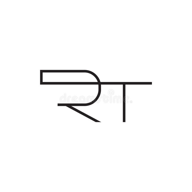 Icono Del Logotipo Del Vector De Letra Inicial De Rt Ilustración del ...