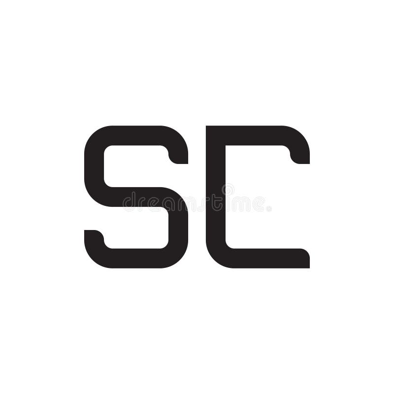 Icono Del Logotipo Del Vector De Letra Inicial De Sc Ilustración del ...