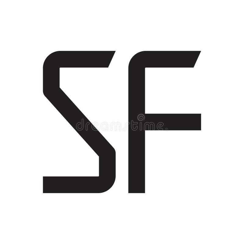 Icono Del Logotipo Del Vector De Letra Inicial De Sf Ilustración del ...
