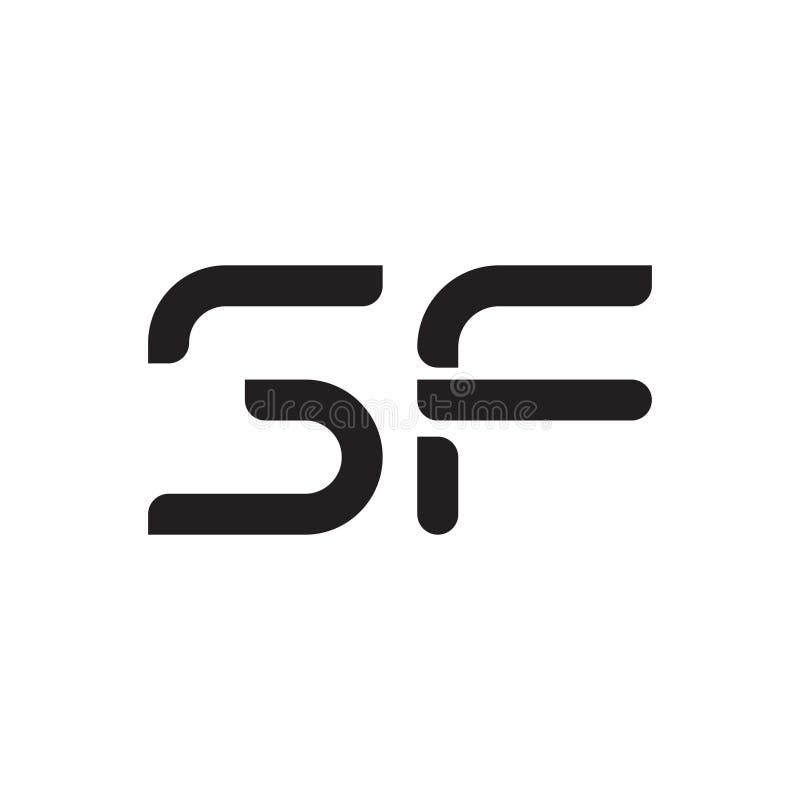 Icono Del Logotipo Del Vector De Letra Inicial De Sf Ilustración del ...