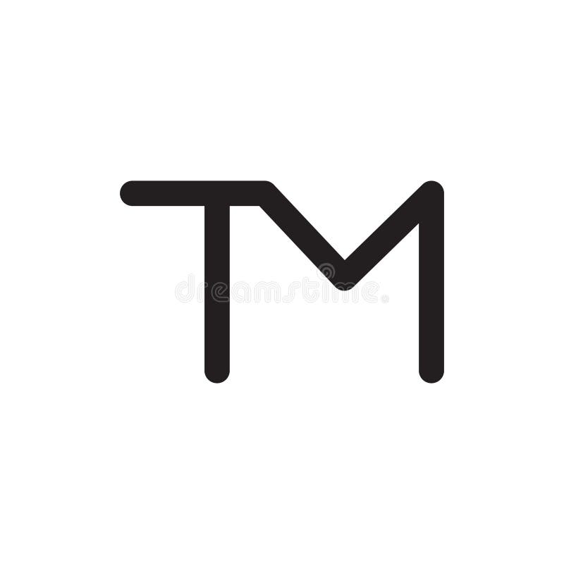 Icono Del Logotipo Del Vector De Letra Inicial De Tm Ilustración del ...
