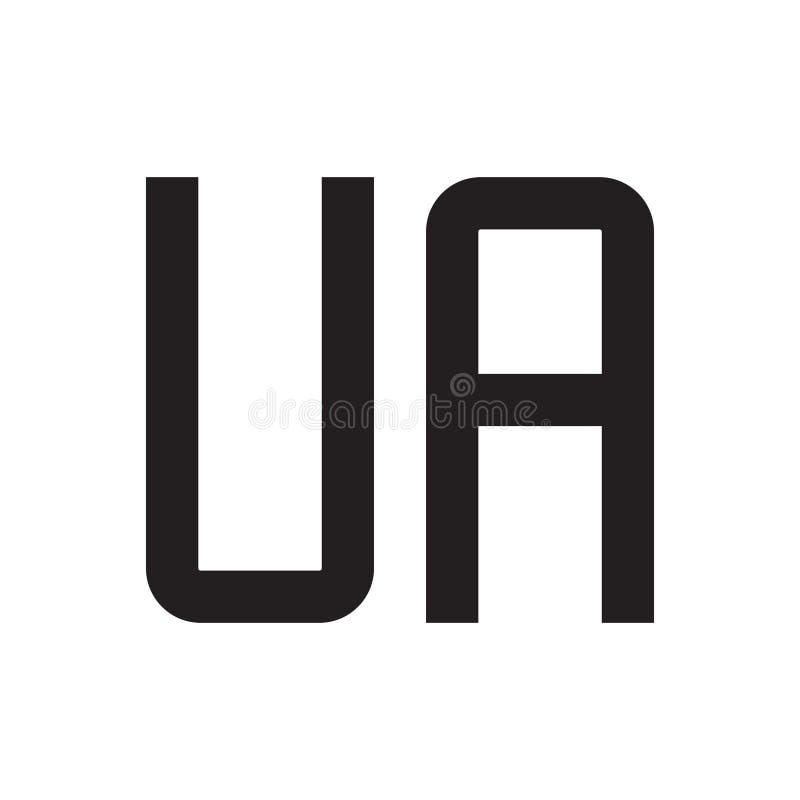 Icono Del Logotipo Del Vector De Letra Inicial De Ua Ilustración del ...