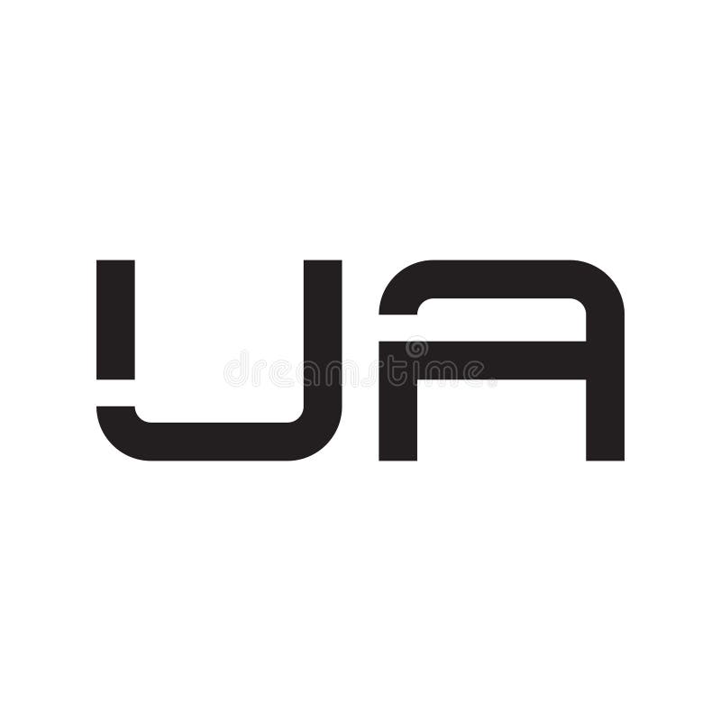 Icono Del Logotipo Del Vector De Letra Inicial De Ua Ilustración del ...