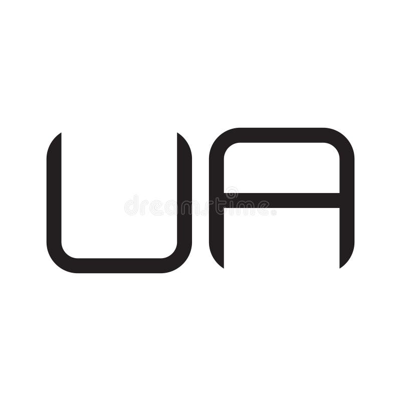 Icono Del Logotipo Del Vector De Letra Inicial De Ua Ilustración del ...