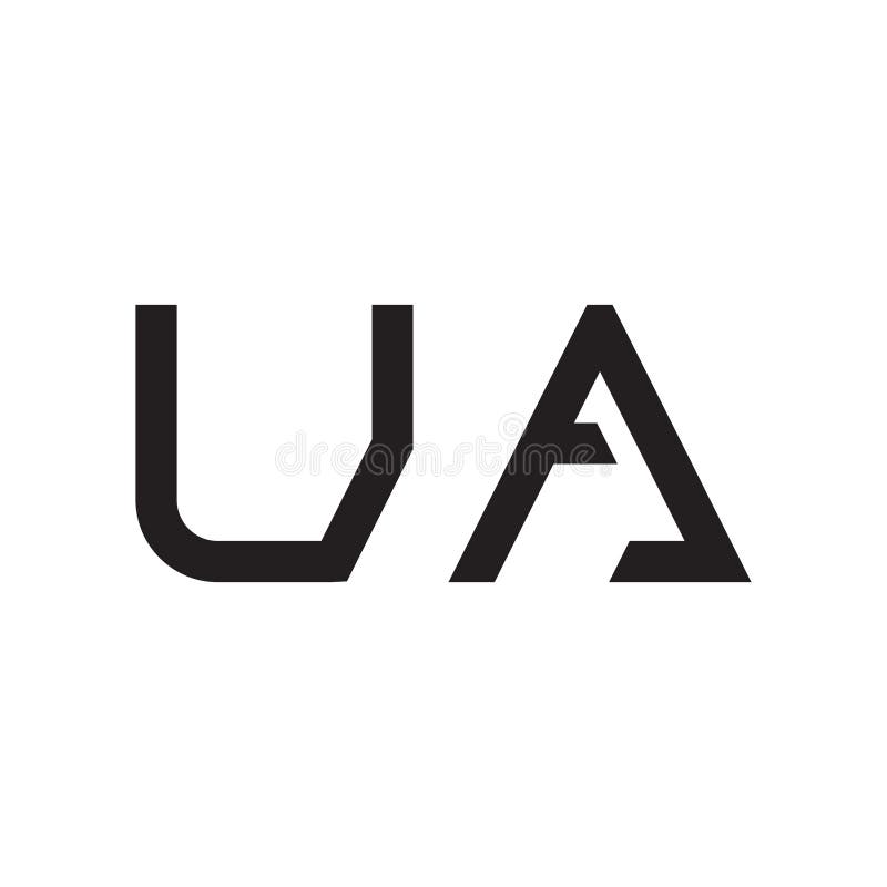 Icono Del Logotipo Del Vector De Letra Inicial De Ua Ilustración del ...
