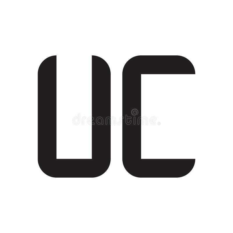 Icono Del Logotipo Del Vector De Letra Inicial De Uc Ilustración del ...