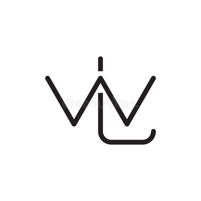 Icono Del Logotipo Del Vector De Letra Inicial De Wl Ilustración del ...
