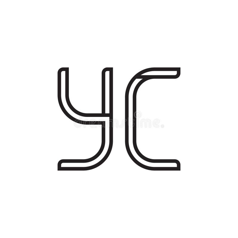Icono Del Logotipo Del Vector De Letra Inicial De Yc Ilustración del ...