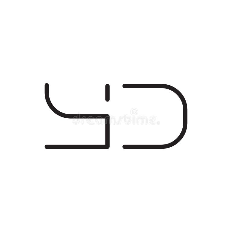 Icono Del Logotipo Del Vector De Letra Inicial De Yd Ilustración del ...