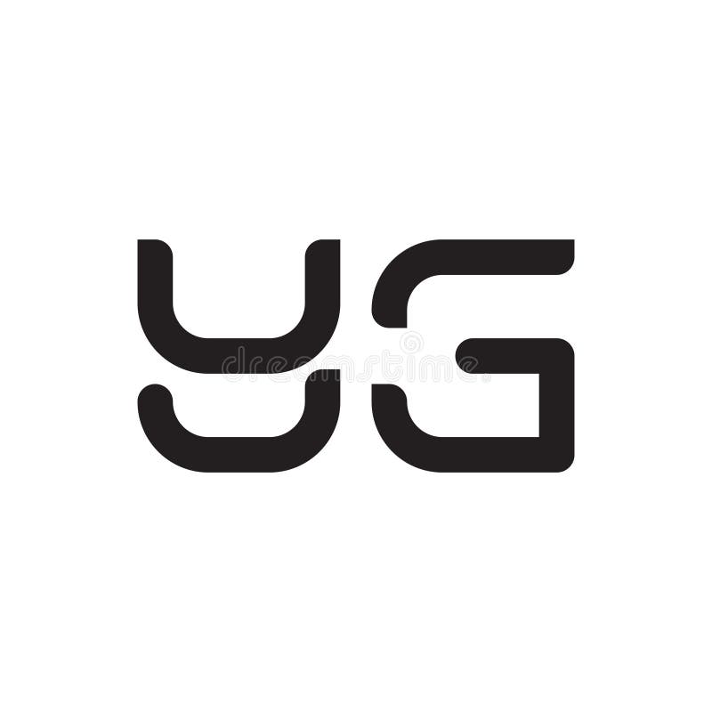 Icono Del Logotipo Del Vector De Letra Inicial De Yg Ilustración del ...