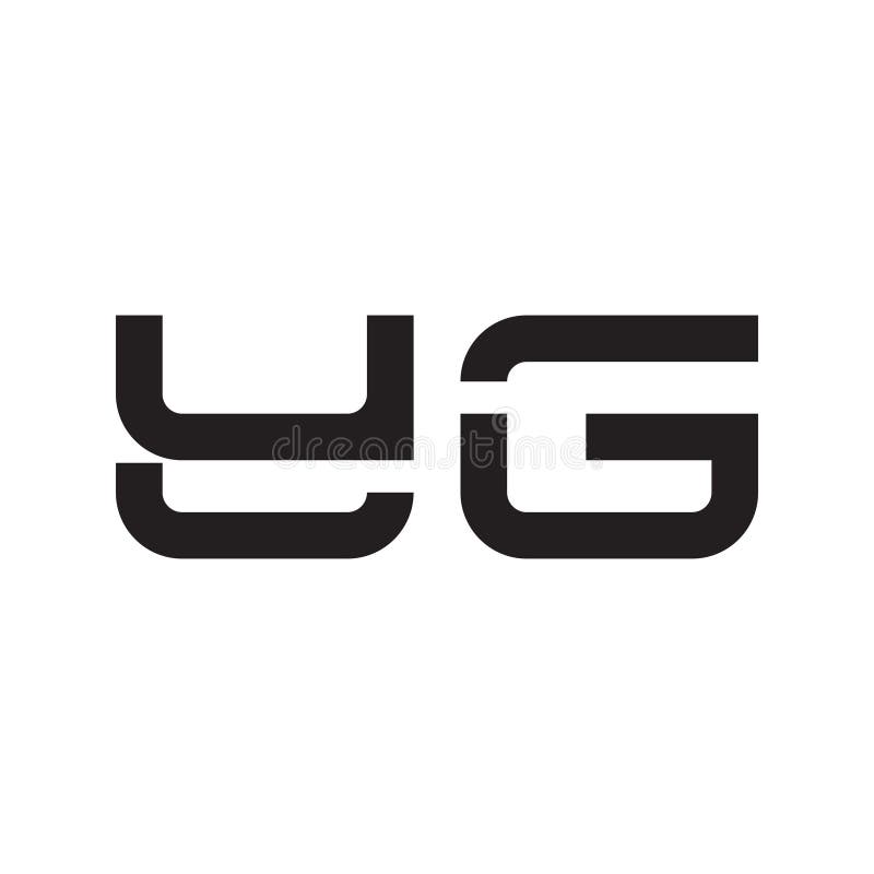 Icono Del Logotipo Del Vector De Letra Inicial De Yg Ilustración del ...