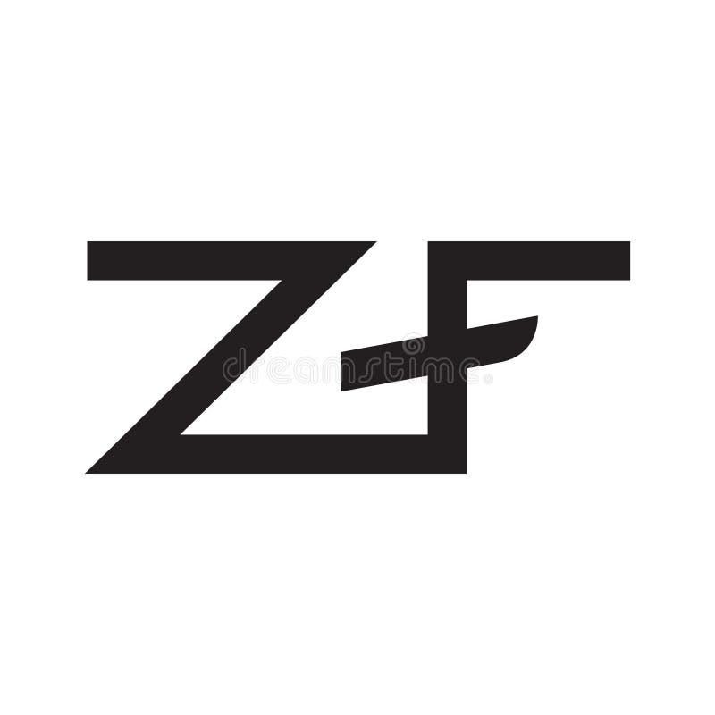Icono Del Logotipo Del Vector De Letra Inicial De Zf Ilustración del ...