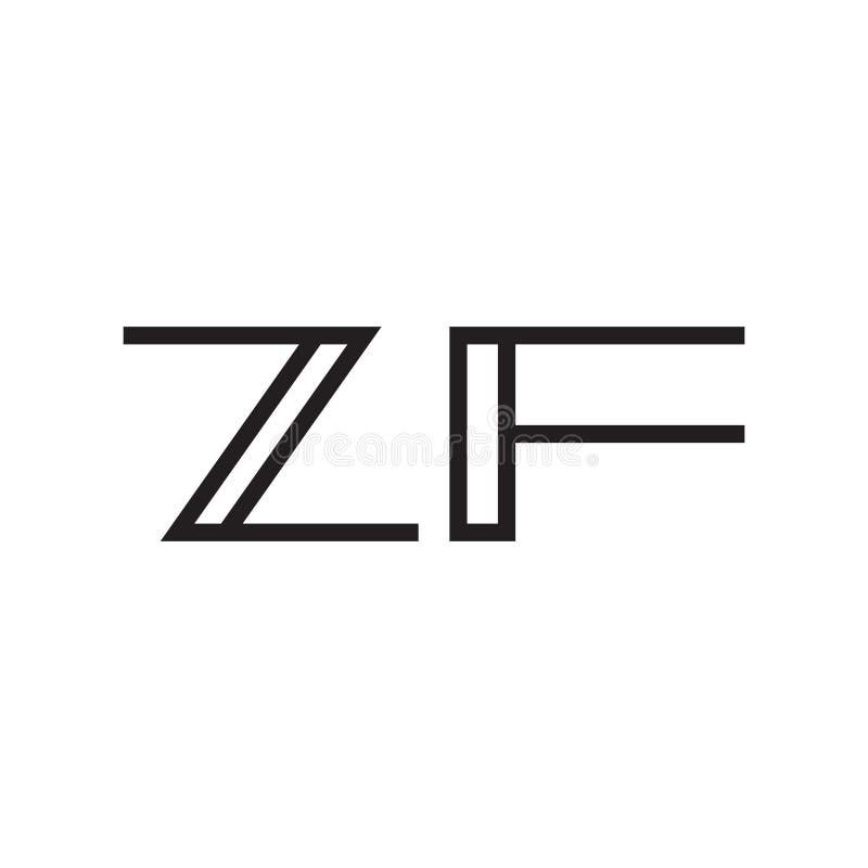 Icono Del Logotipo Del Vector De Letra Inicial De Zf Ilustración del ...