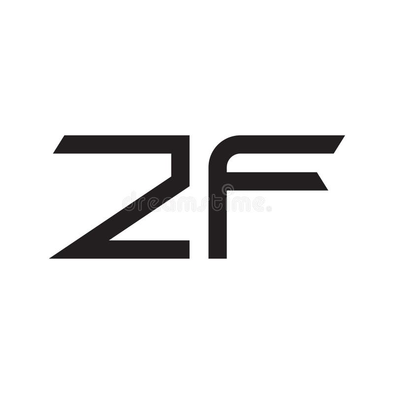 Icono Del Logotipo Del Vector De Letra Inicial De Zf Ilustración del ...