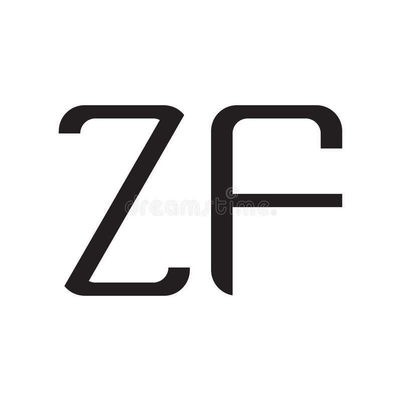 Icono Del Logotipo Del Vector De Letra Inicial De Zf Ilustración del ...