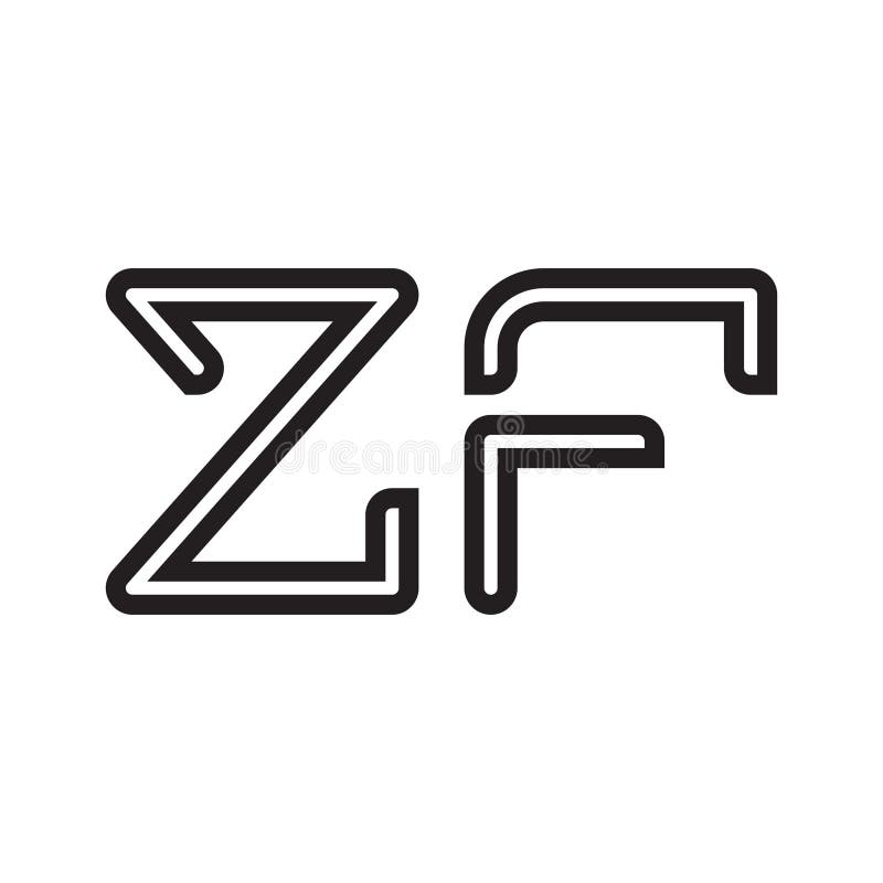 Icono Del Logotipo Del Vector De Letra Inicial De Zf Ilustración del ...