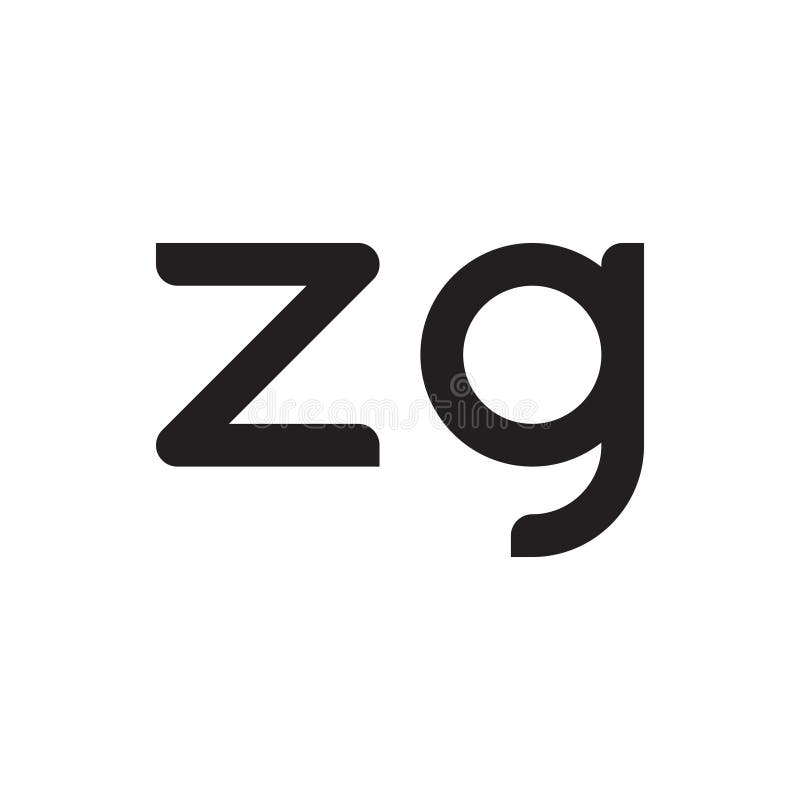 Icono Del Logotipo Del Vector De Letra Inicial De Zg Ilustración del ...