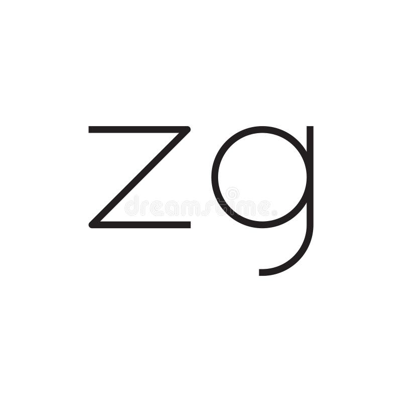 Icono Del Logotipo Del Vector De Letra Inicial De Zg Ilustración del ...