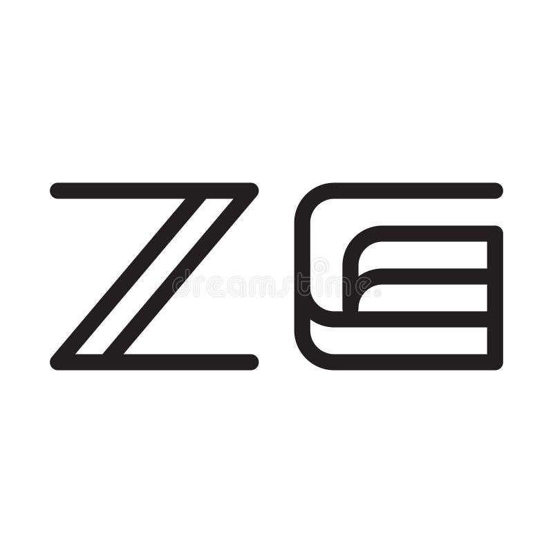 Icono Del Logotipo Del Vector De Letra Inicial De Zg Ilustración del ...