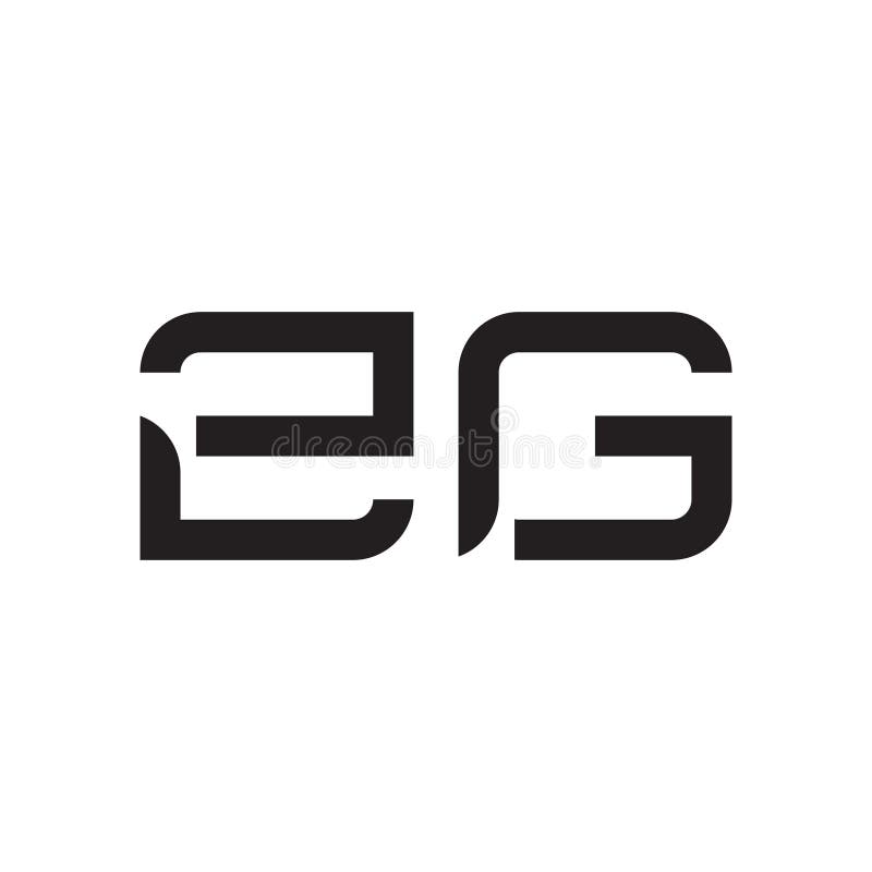 Icono Del Logotipo Del Vector De Letra Inicial De Zg Ilustración del ...