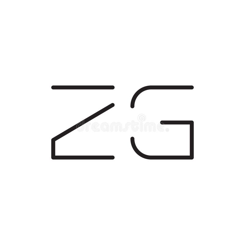 Icono Del Logotipo Del Vector De Letra Inicial De Zg Ilustración del ...
