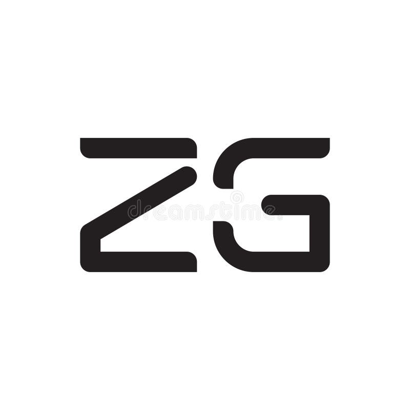 Icono Del Logotipo Del Vector De Letra Inicial De Zg Ilustración del ...