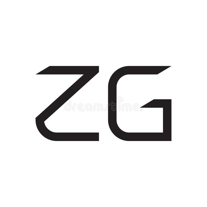 Icono Del Logotipo Del Vector De Letra Inicial De Zg Ilustración del ...