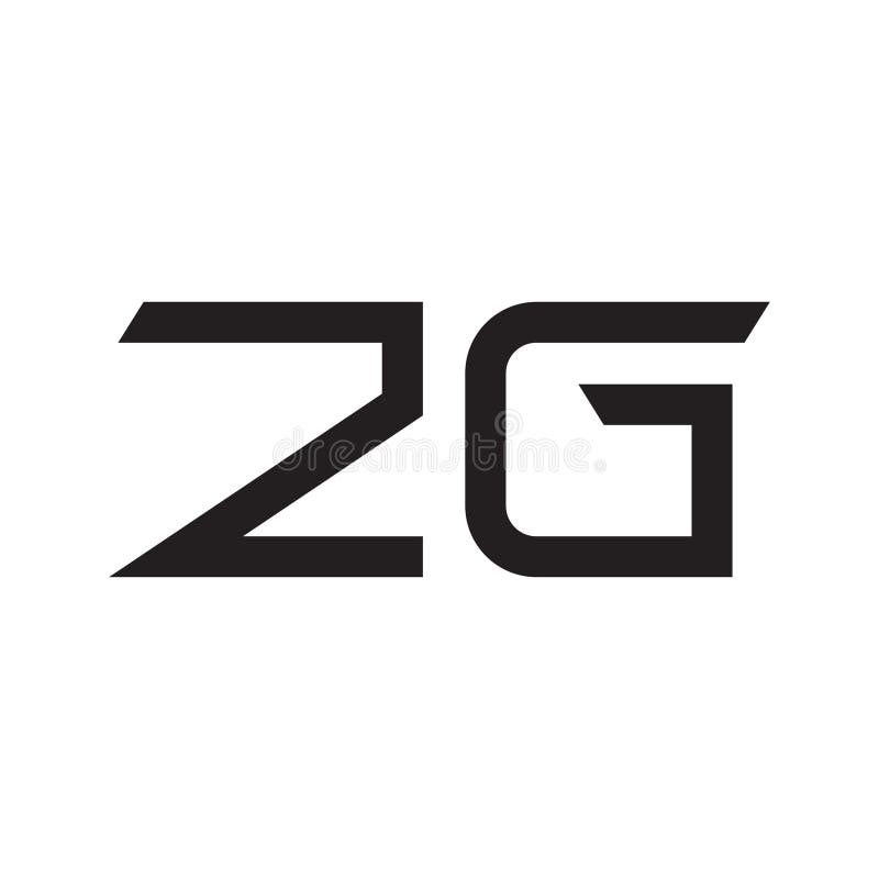 Icono Del Logotipo Del Vector De Letra Inicial De Zg Ilustración del ...