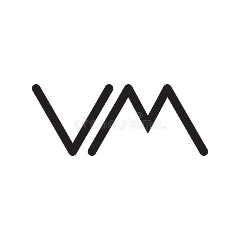 Icono Del Logotipo Vectorial De La Letra Inicial De Vm Ilustración del ...