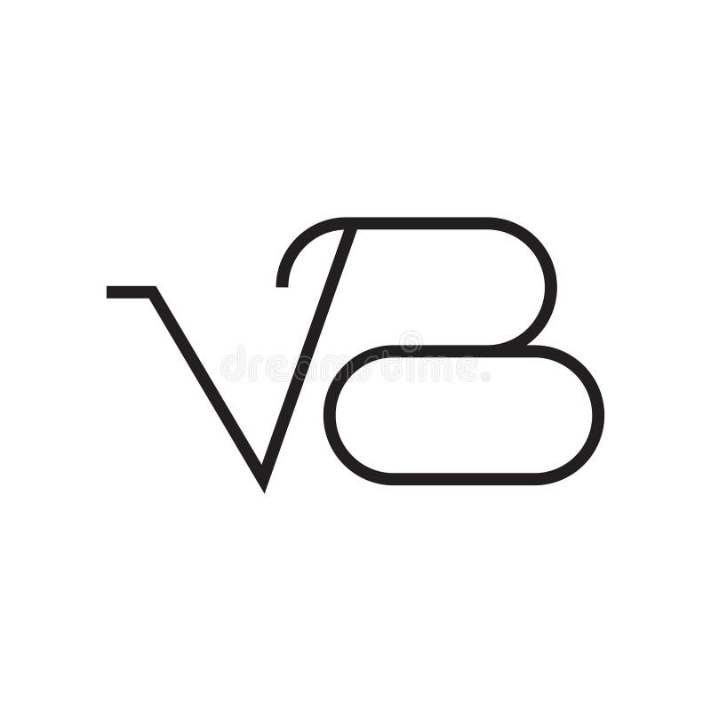 Icono Del Logotipo Vectorial De Letra Inicial De Vb Ilustración del ...