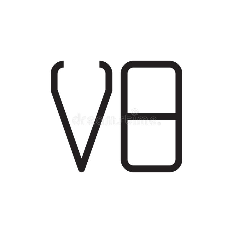 Icono Del Logotipo Vectorial De Letra Inicial De Vb Ilustración del ...