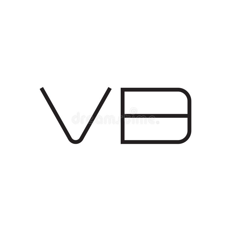 Icono Del Logotipo Vectorial De Letra Inicial De Vb Ilustración del ...