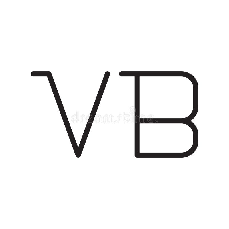 Icono Del Logotipo Vectorial De Letra Inicial De Vb Ilustración del ...