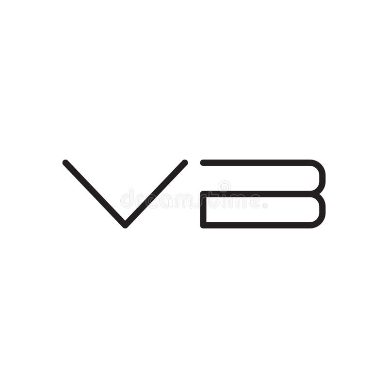Icono Del Logotipo Vectorial De Letra Inicial De Vb Ilustración del ...