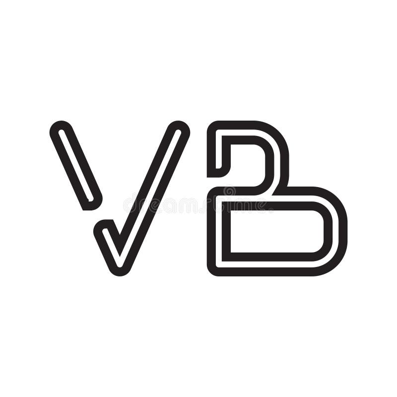 Icono Del Logotipo Vectorial De Letra Inicial De Vb Ilustración del ...