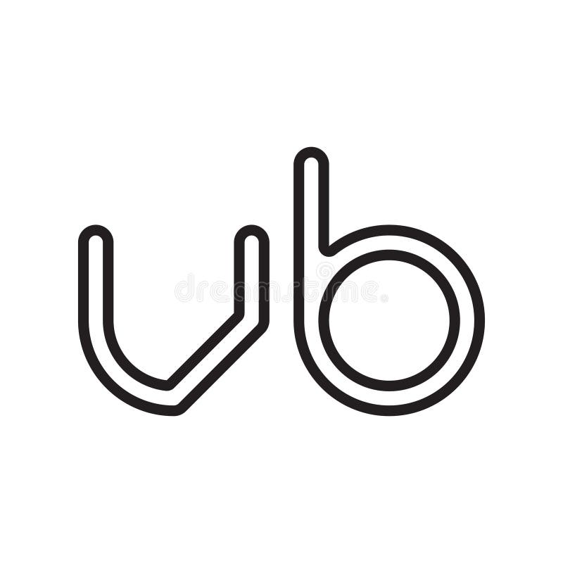 Icono Del Logotipo Vectorial De Letra Inicial De Vb Ilustración del ...