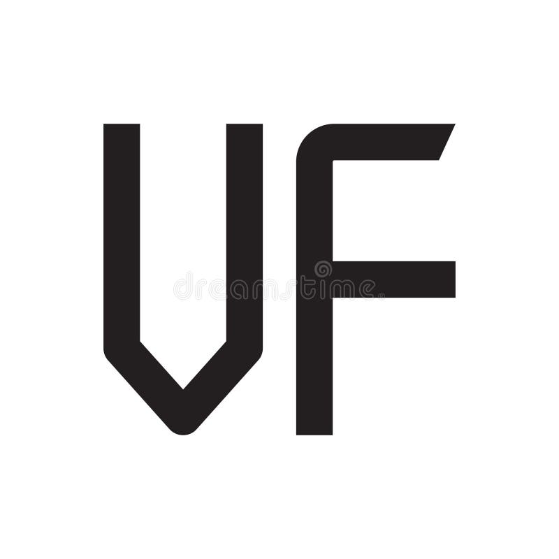 Icono Del Logotipo Vectorial De Letra Inicial De Vf Ilustración del ...