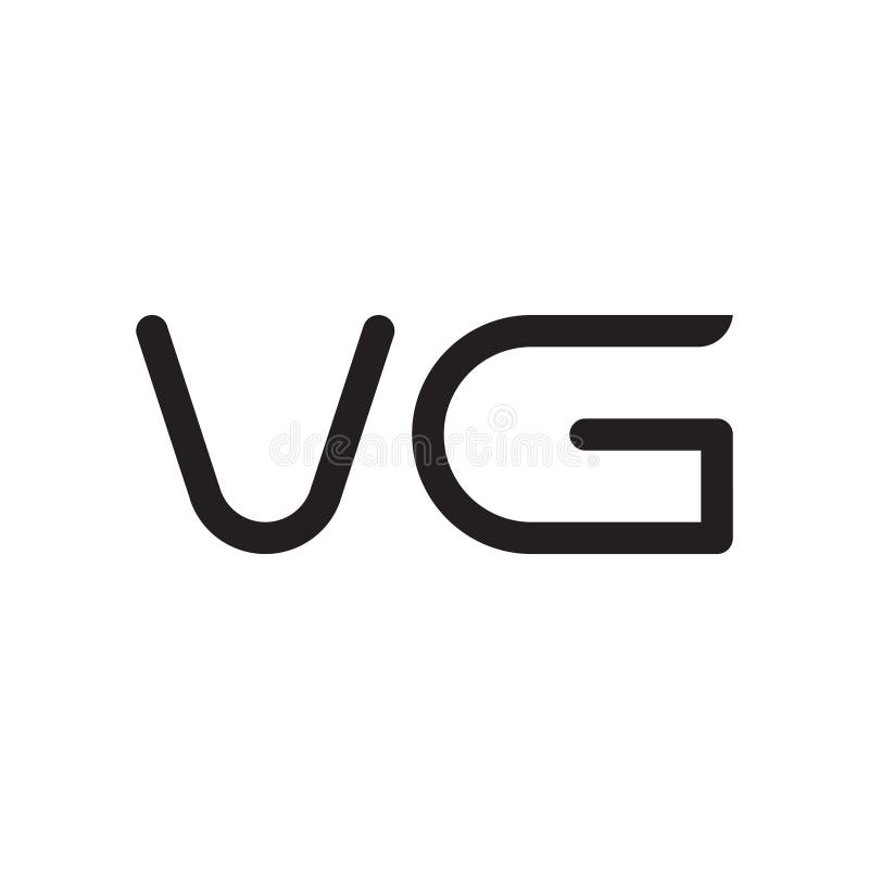 Icono Del Logotipo Vg De Letra Inicial Ilustración del Vector ...