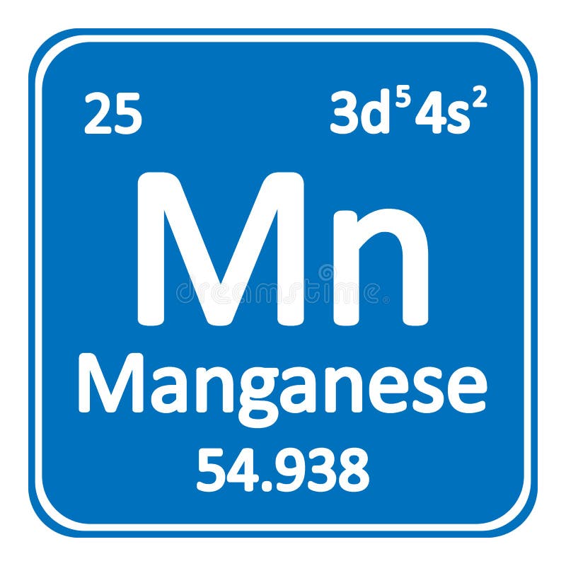 Icono Del Manganeso Del Elemento De Tabla Periódica Stock de ...