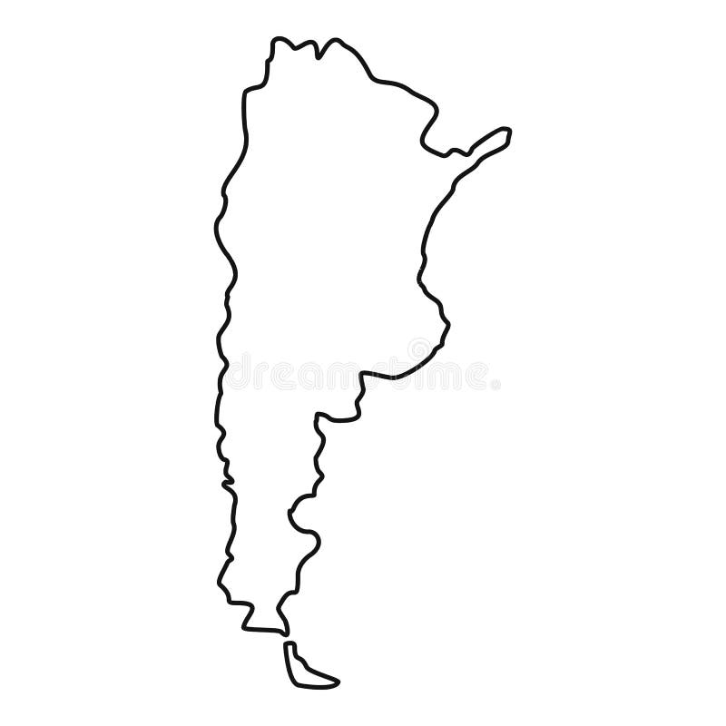 Icono Del Mapa De La Argentina, Estilo Del Esquema Ilustración del ... Icono Del Mapa De La Argentina, Estilo Del Esquema Ilustración del ...