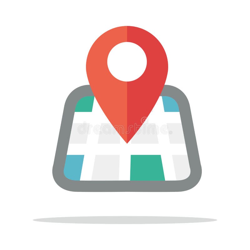 Icono del mapa - vector stock de ilustración. Ilustración de aislado ...