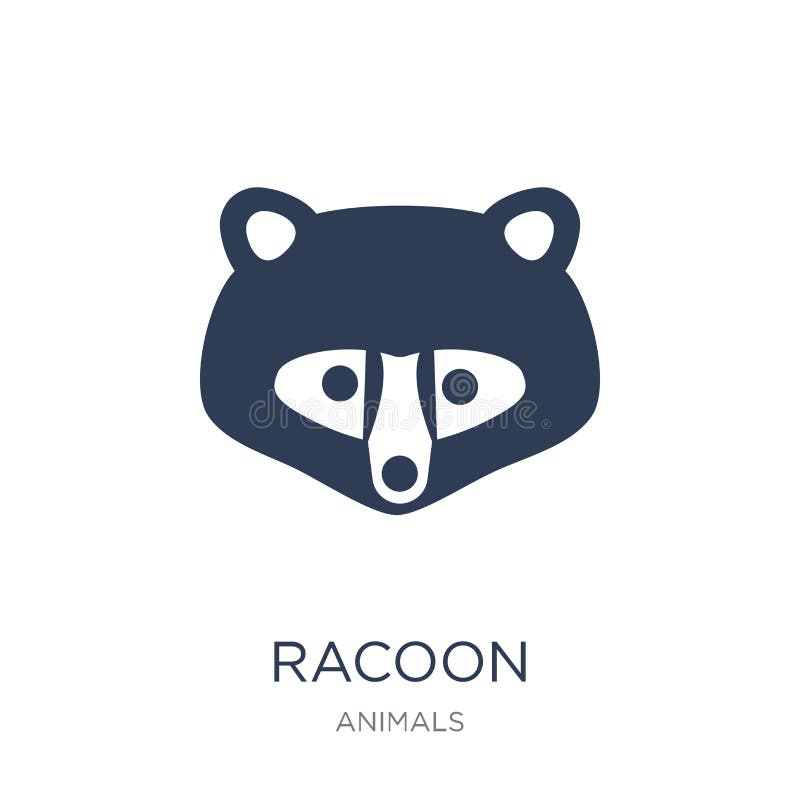 Vector Del Icono Del Mapache De La Colección Principal Animal Línea ...